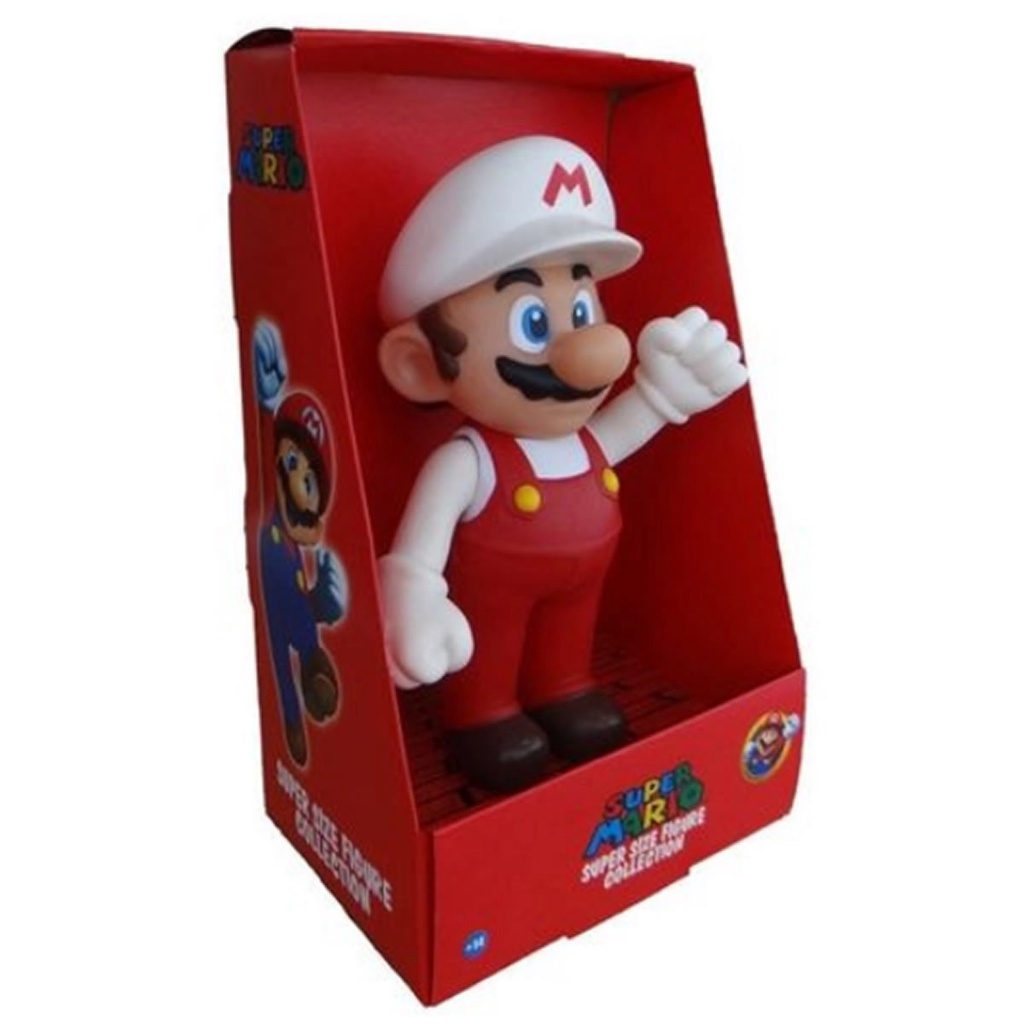 Boneco Grande PVC Mario Fire Flower Super Mario Bros Colecao | Shopee ...