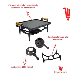 Chapa De Carne Rechaud Retangular Ferro Fundido Buffet Restaurantes ...