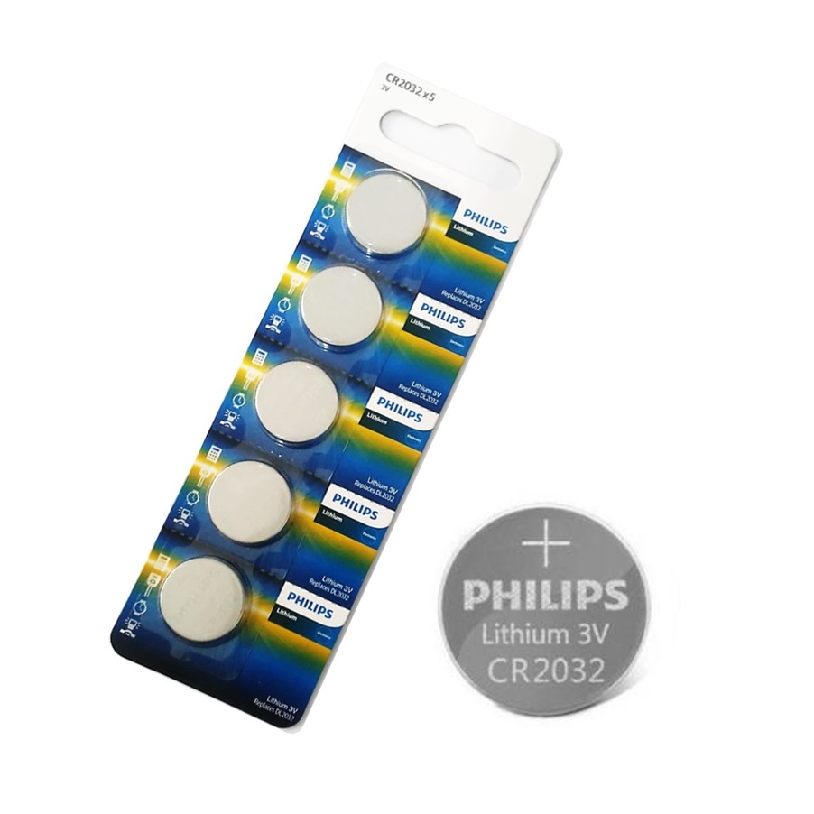 Bateria Philips Lithium 3V CR2032, CR2025 ou CR2016 Cartela c/ 5 Unidades | Shopee Brasil