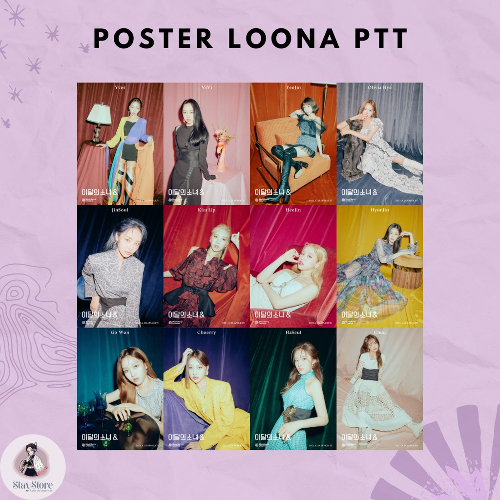 Poster Loona PTT Membros Paint The Town And K-Pop 20x30cm A4 Exclusivo ...