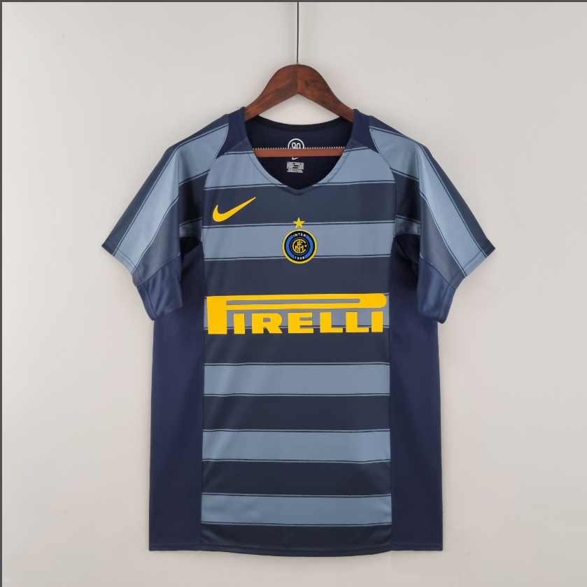 Camisa De Futebol Retrô Inter Milan 04/05 Terço Longe - Escorrega o Preço