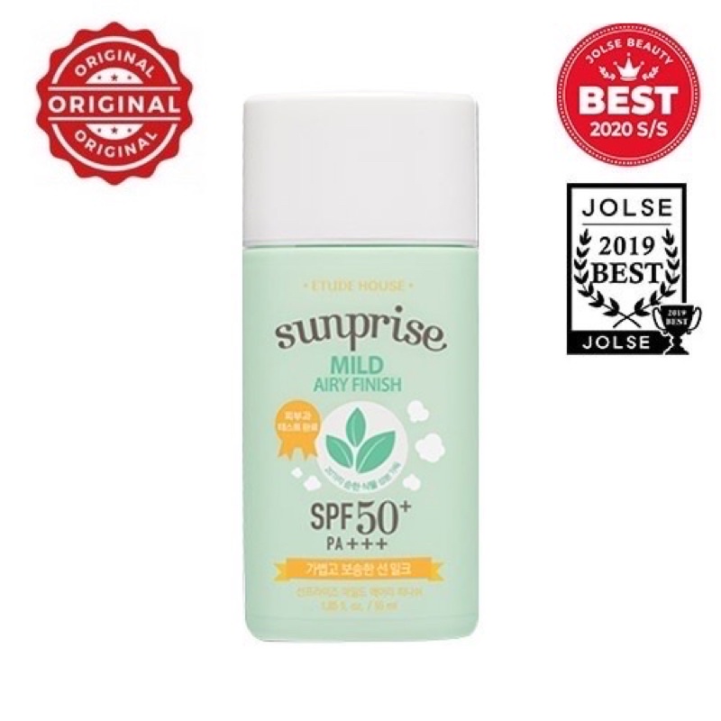 ETUDE HOUSE Protetor Solar Sunprise Mild Air Finish SPF50+ PA+++ Original 55ML | Shopee Brasil