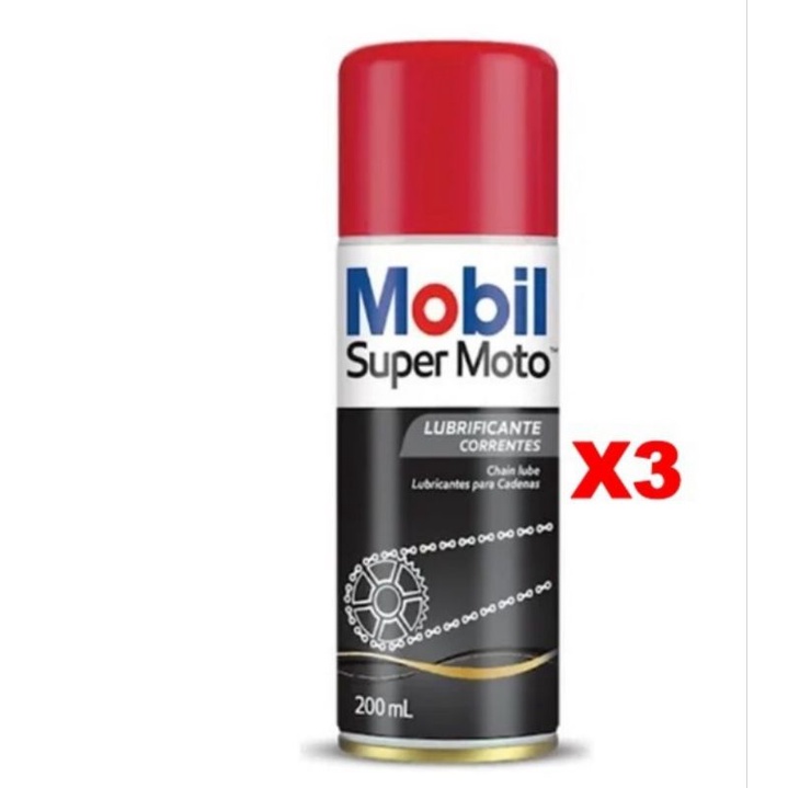 lubrificante Spray Corrente Mobil SuperMoto Chain lub c/3 unidades ...