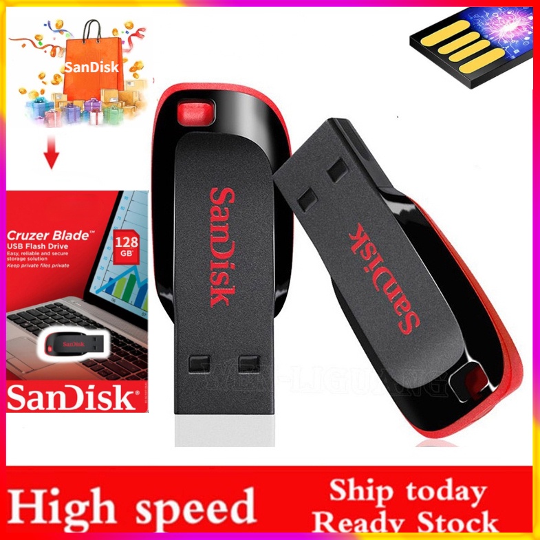 Pendrive 128gb 64gb Usb Sandisk Extreme Pro 2.0 Original 32gb | Shopee ...