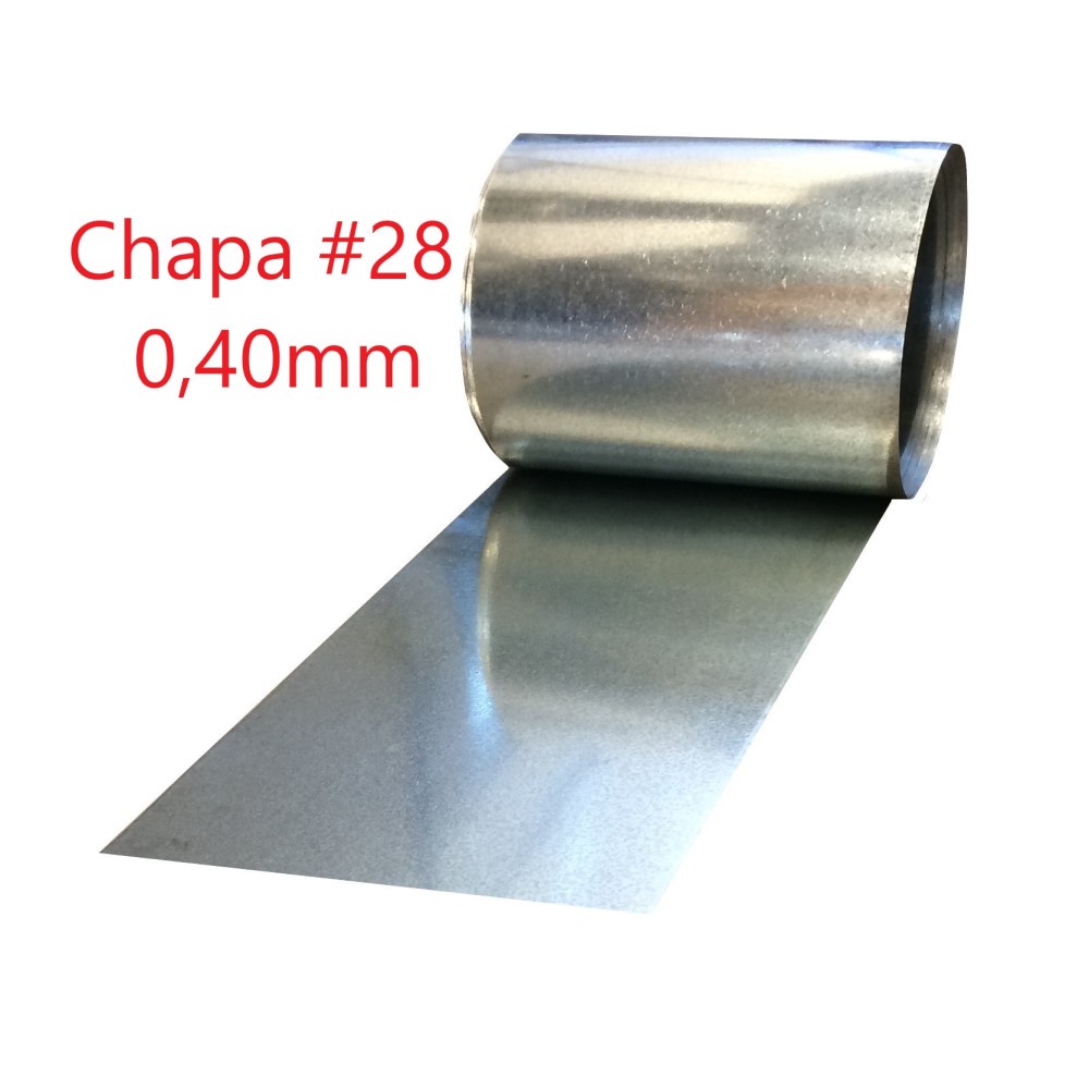 Chapa A o Zincada Galvanizada Largura 20cm Pre o Por Metro Linear
