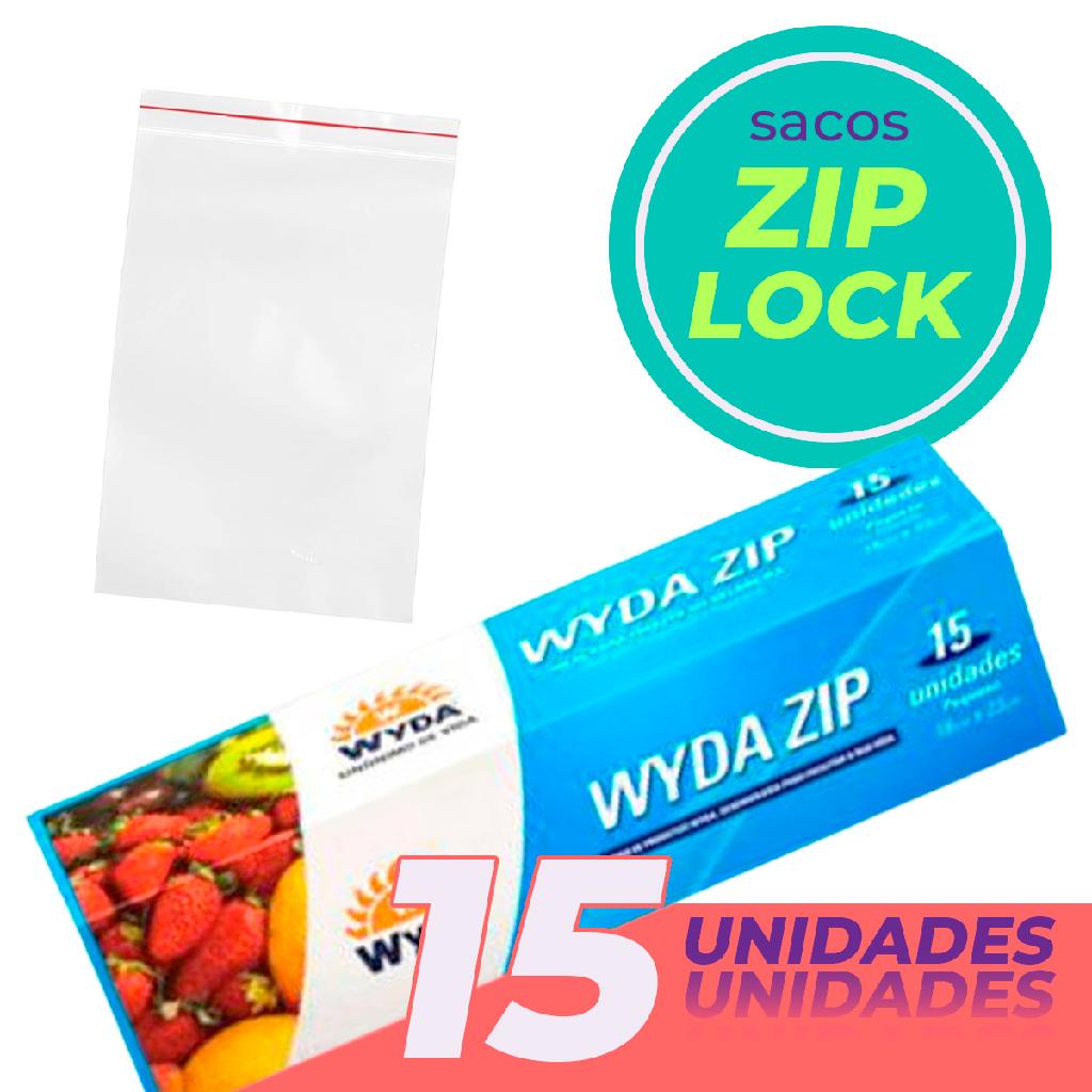 Saco Em Plástico Zip Lock Hermético 18x23cm Com 15 Unidades - Escorrega ...