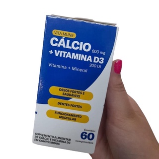 Combo 2 CIMED Calcio Vitamina D3 Suplemento 60 Caps Cada - A Pronta ...