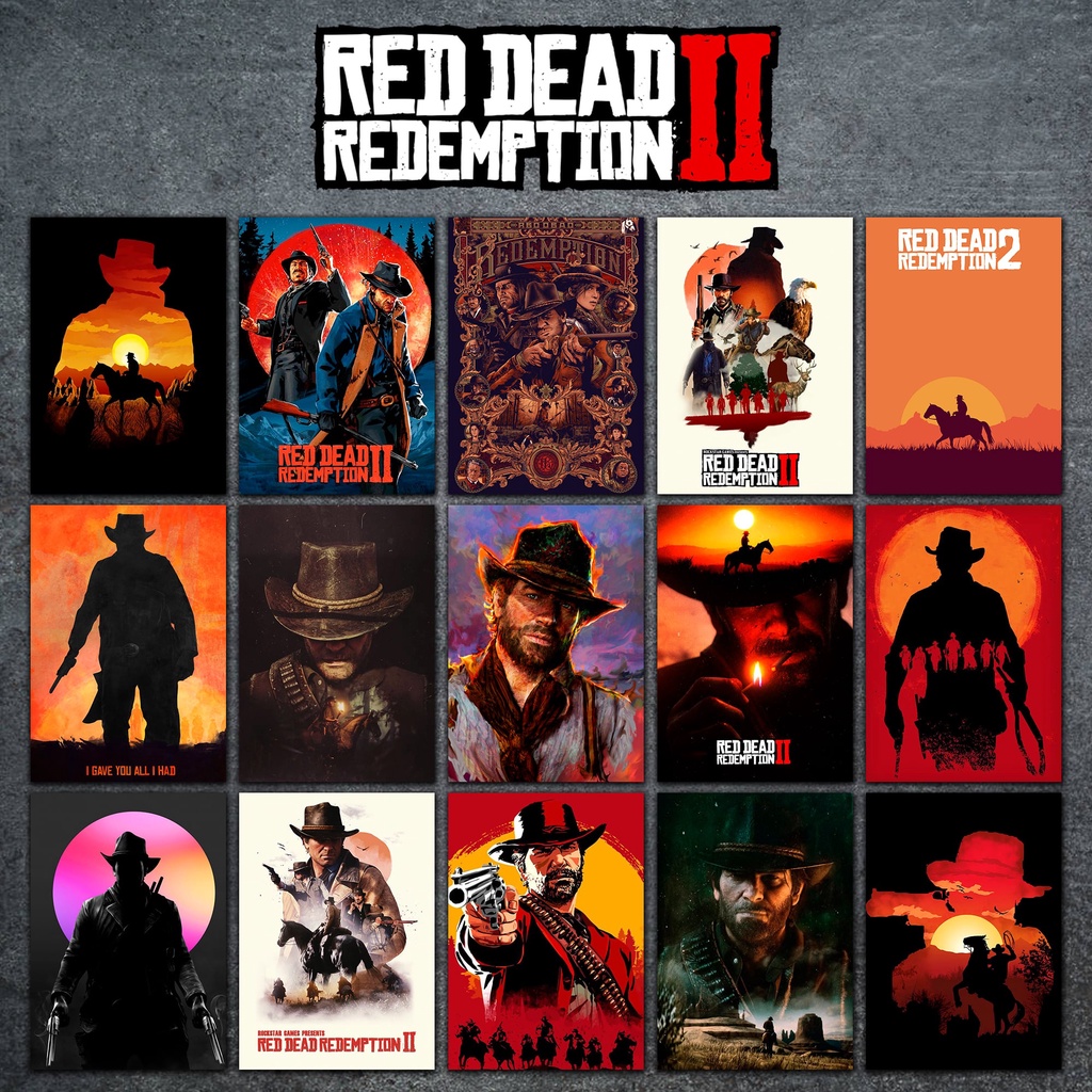 Quadro Red Dead Redemption 2 Game Arte 42x29cm - Escorrega o Preço
