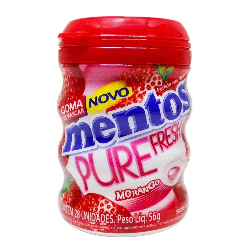 Mentos pure fresh morango 56g pastilha | Shopee Brasil