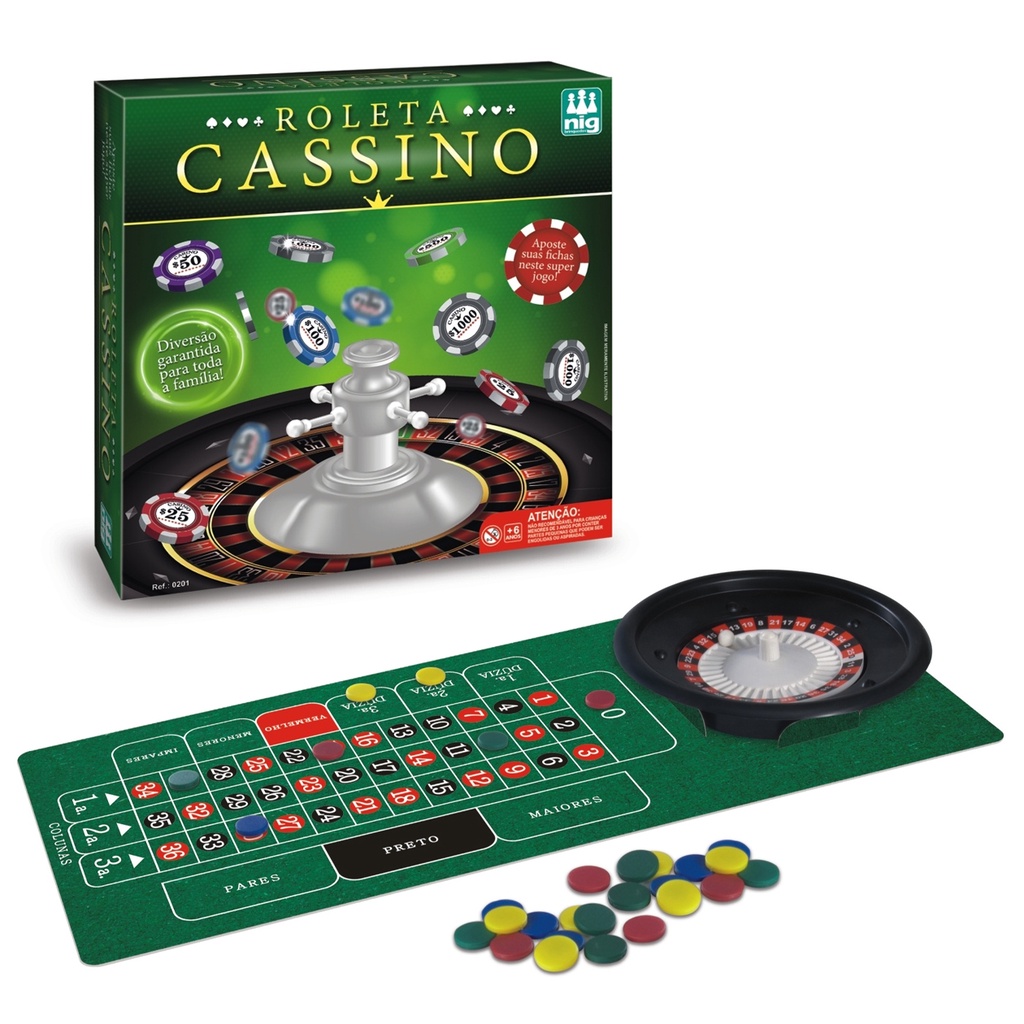 Jogo Roleta Cassino Infantil e Família Tabuleiro e Fichas Brinquedo ...