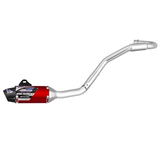 Escapamento Vermelho Completo Ponteira e Curva Escape Power Core 3 Moto ...