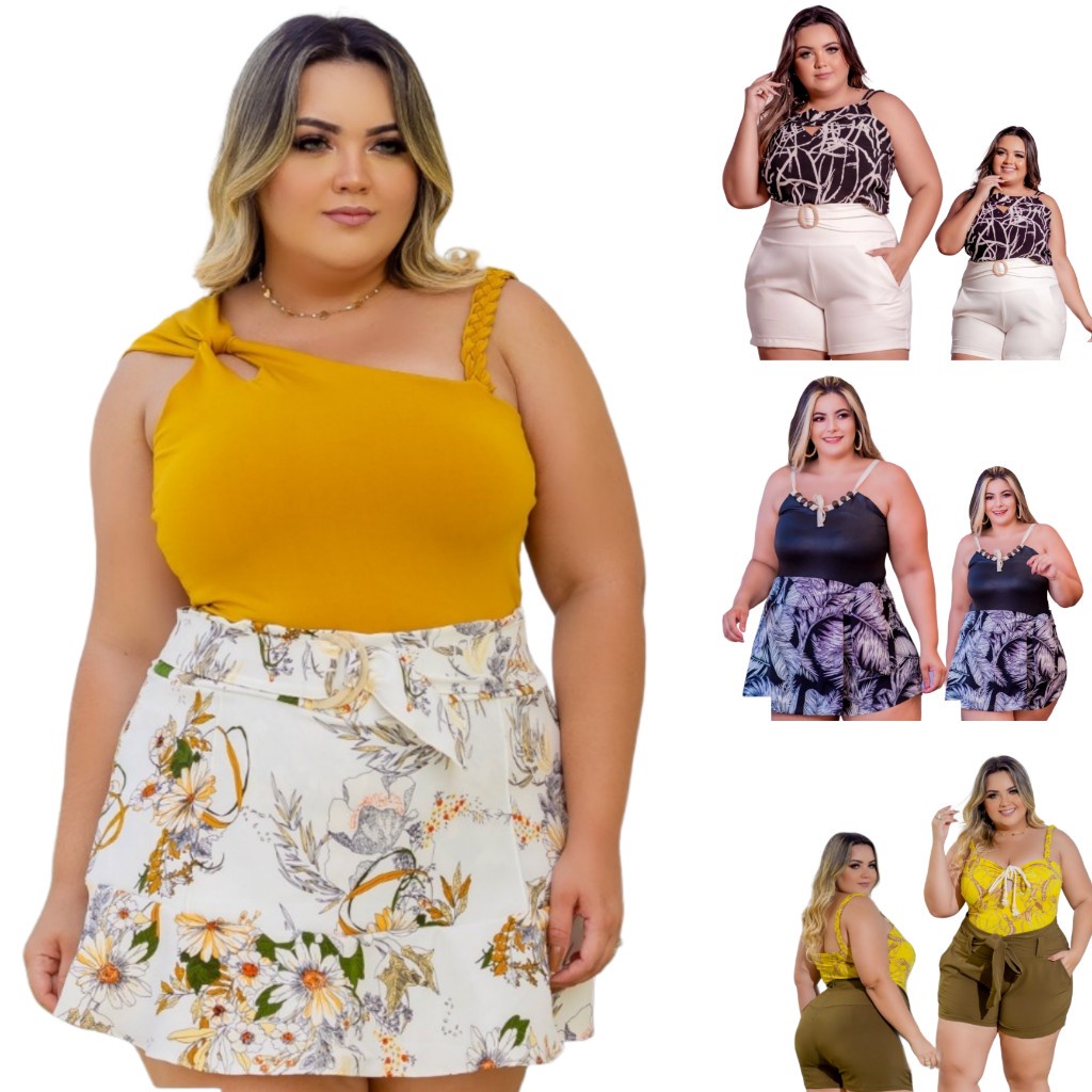 Modelos Moda Plus SIze Grande [Conjunto] ou [Macacão Plus Size] [Unidade] [Qualidade] CMP_Mx ...