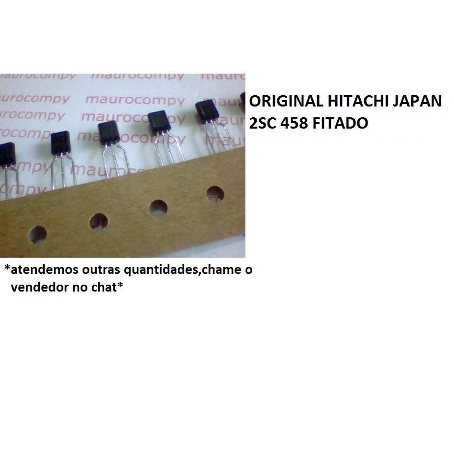 100 pçs transistor 2SC 458 Hitachi Japan original / fitado C458 2SC458 ...