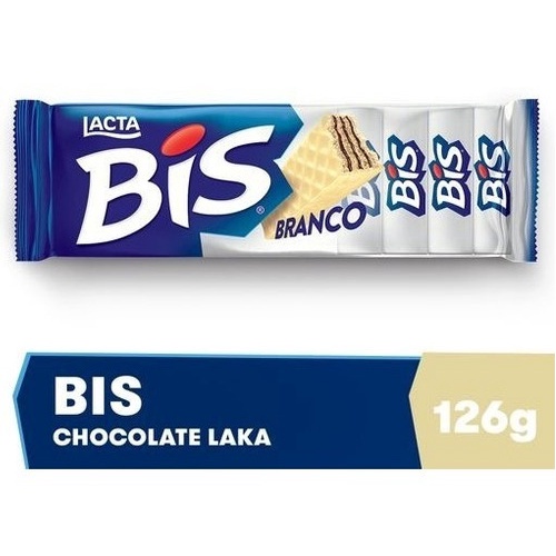 Caixa De Chocolate Bis Wafer Branco Lacta Pacote 126g | Shopee Brasil