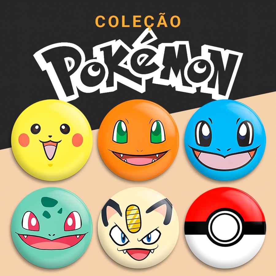 Botton Imã de Geladeira Coleção Pokémon | Shopee Brasil