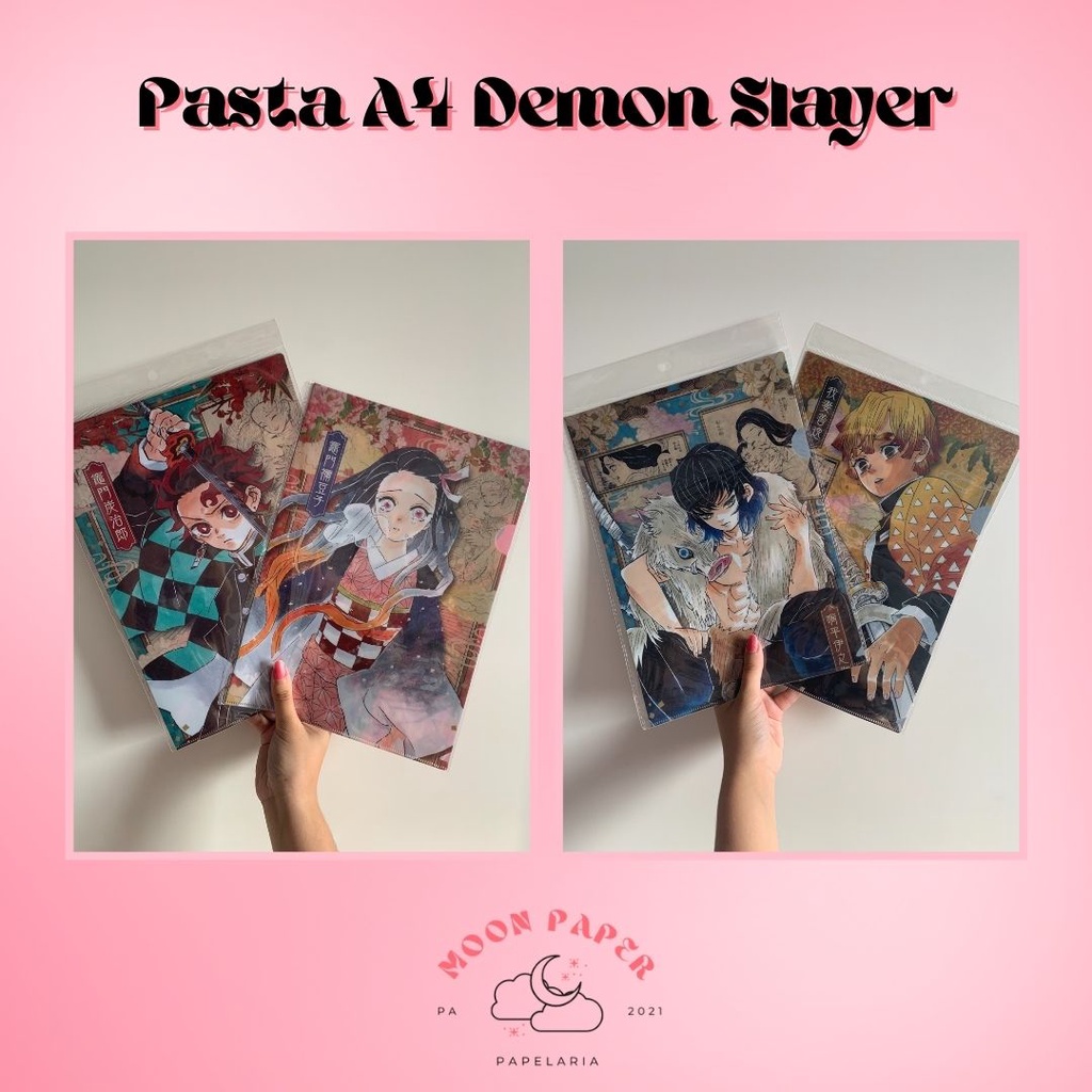 Pasta A4 Demon Slayer | Shopee Brasil
