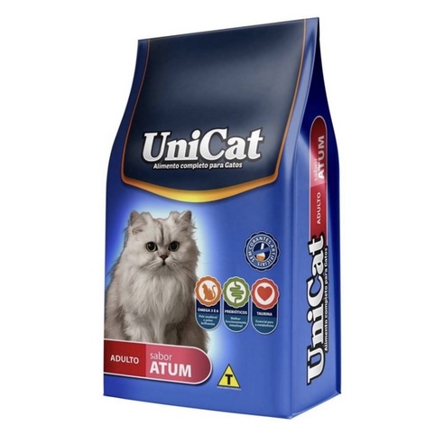 Ração Unicat para Gatos Adultos sabor atum 10kg | Shopee Brasil