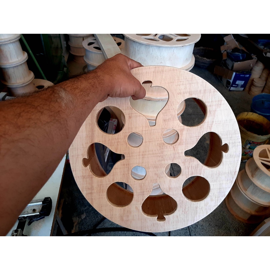 carretilha de madeira grande para pipa 15 polegadas personalizada 38cm ...