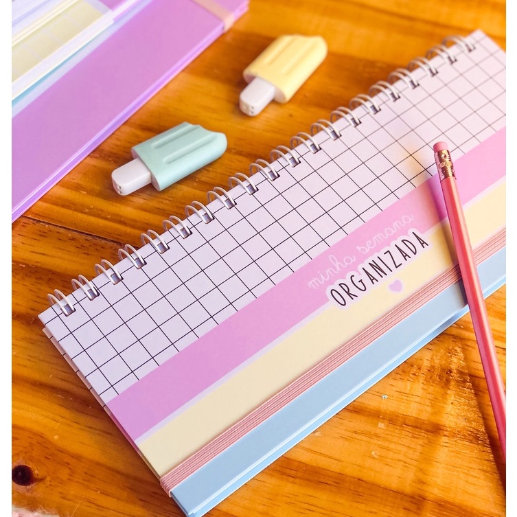 Desk planner semanal - Candy colors (planner de mesa) | Shopee Brasil