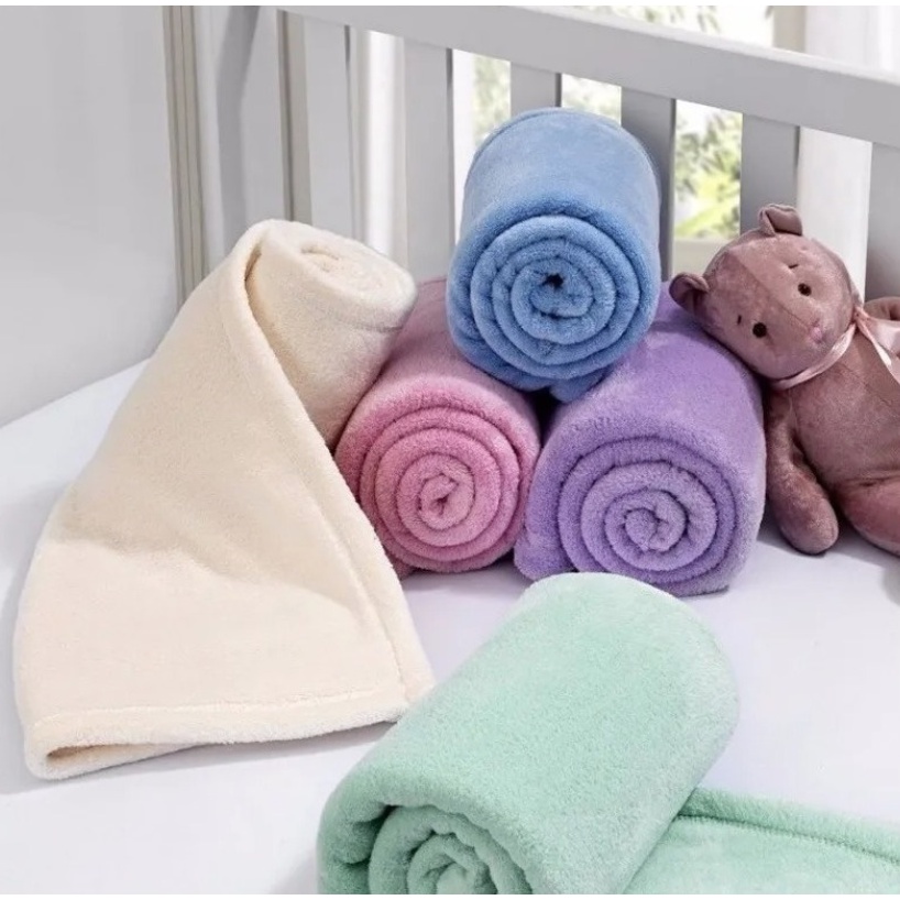 Manta Microfibra Baby Cobertor para Bebê Corttex 90cm X 100cm | Shopee ...