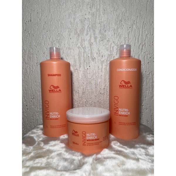Kit Wella Invigo Nutri Enrich Trio (3 Produtos) Grande - Desconto no Preço