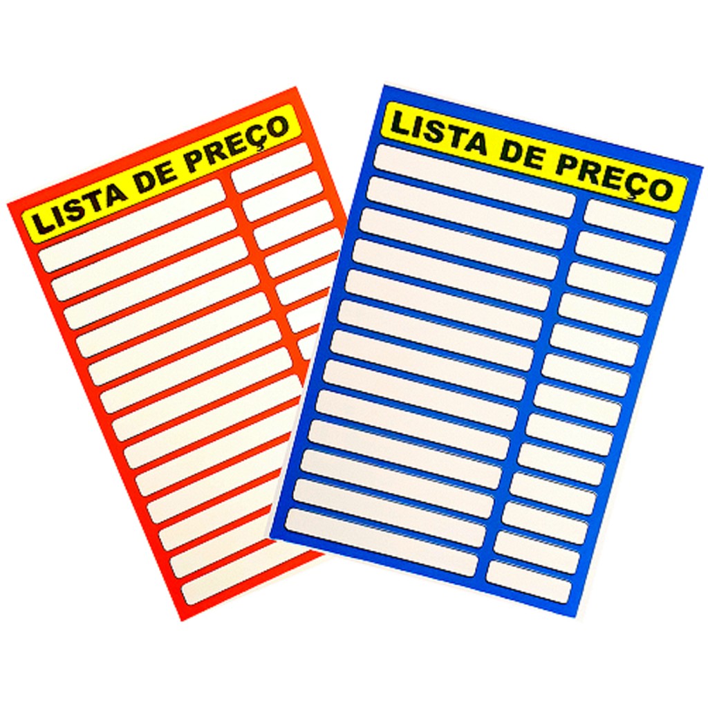 Kit 3 Tabelas de Preço em PVC Reutilizável Grande Para Precificação de ... Kit 3 Tabelas de Preço em PVC Reutilizável Grande Para Precificação de ...