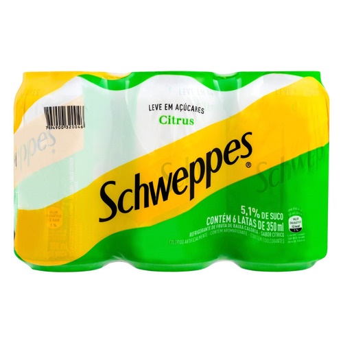 Pack Refrigerante Citrus Schweppes Lata 6 Unidades 350ml Cada | Shopee ...