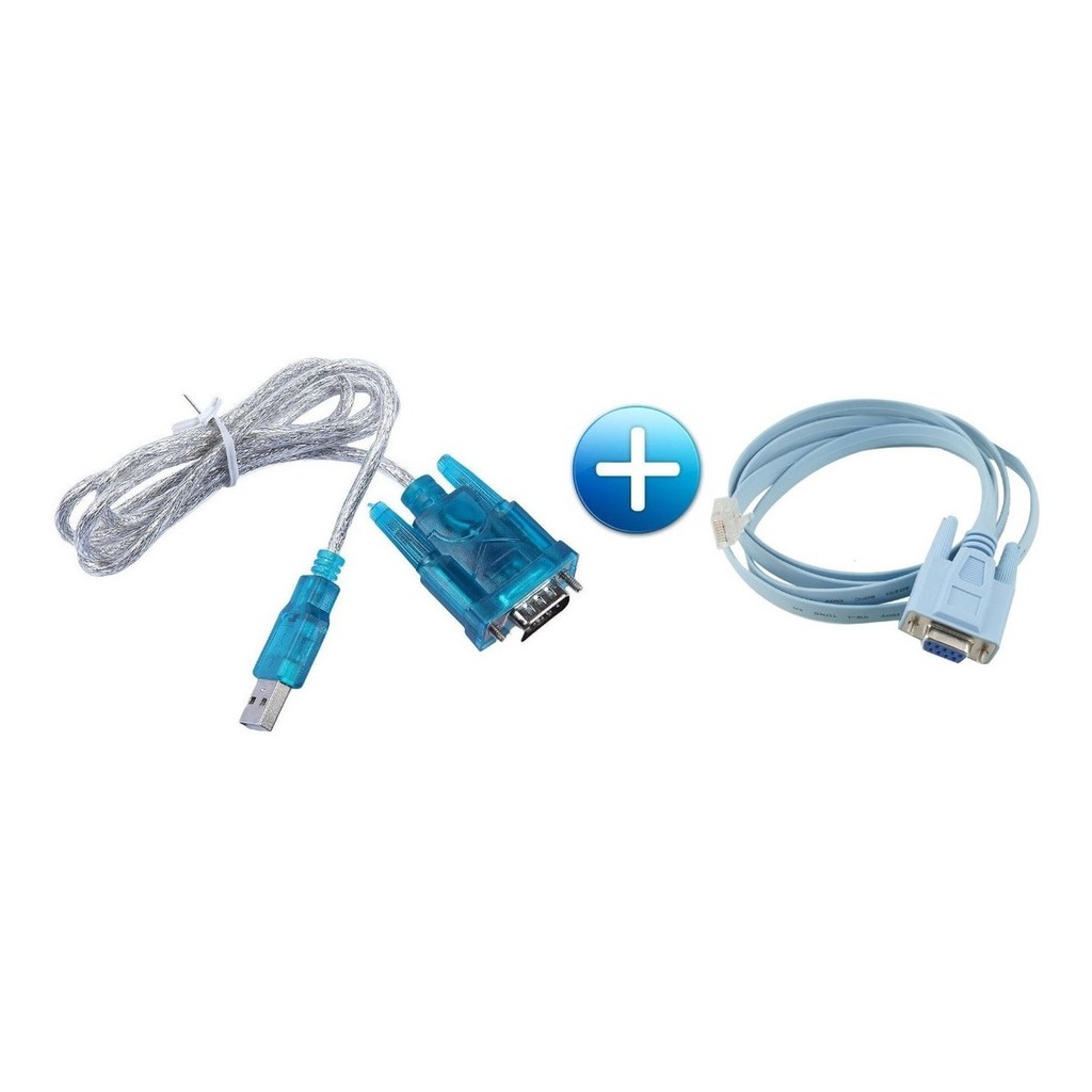 Kit Cabo Console Db9 X Rj45 + Cabo Serial Rs232 Db9 X Usb | Shopee Brasil