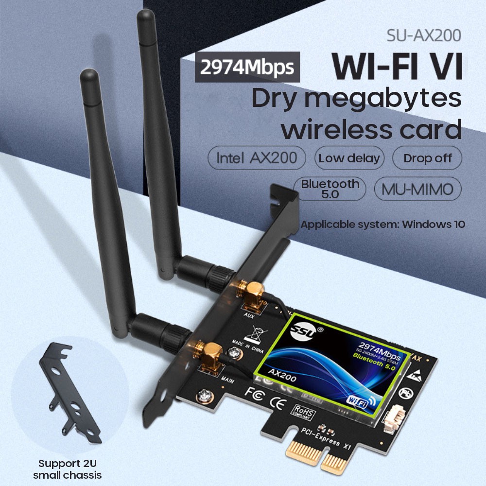 [ready stock]Original Dual Band 3000Mbps Wifi 6 Intel AX200 PCIe ...