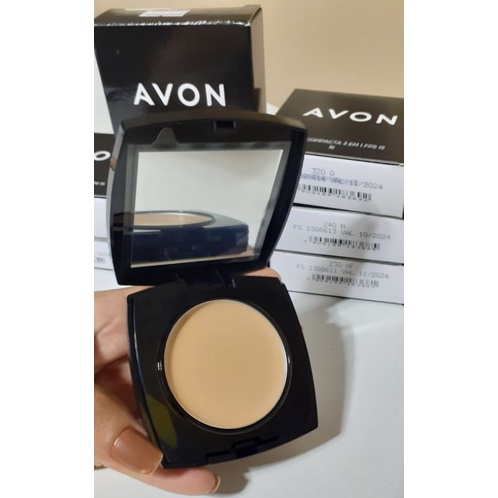 Avon Base compacta 3em1 textura cremosa 19g a escolher | Shopee Brasil