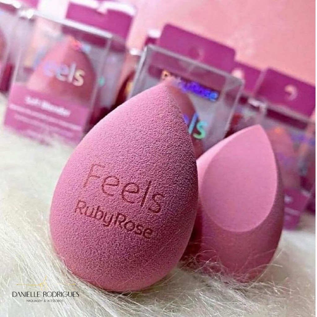 Esponja De Maquiagem Soft Blender Feels - Ruby Rose | Shopee Brasil