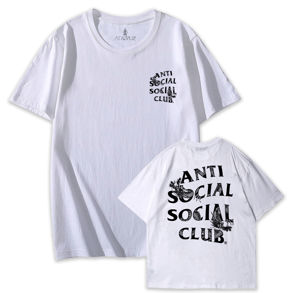 Camiseta Algodão Unissex Tshirt Anti Social Social Club Dragon ...