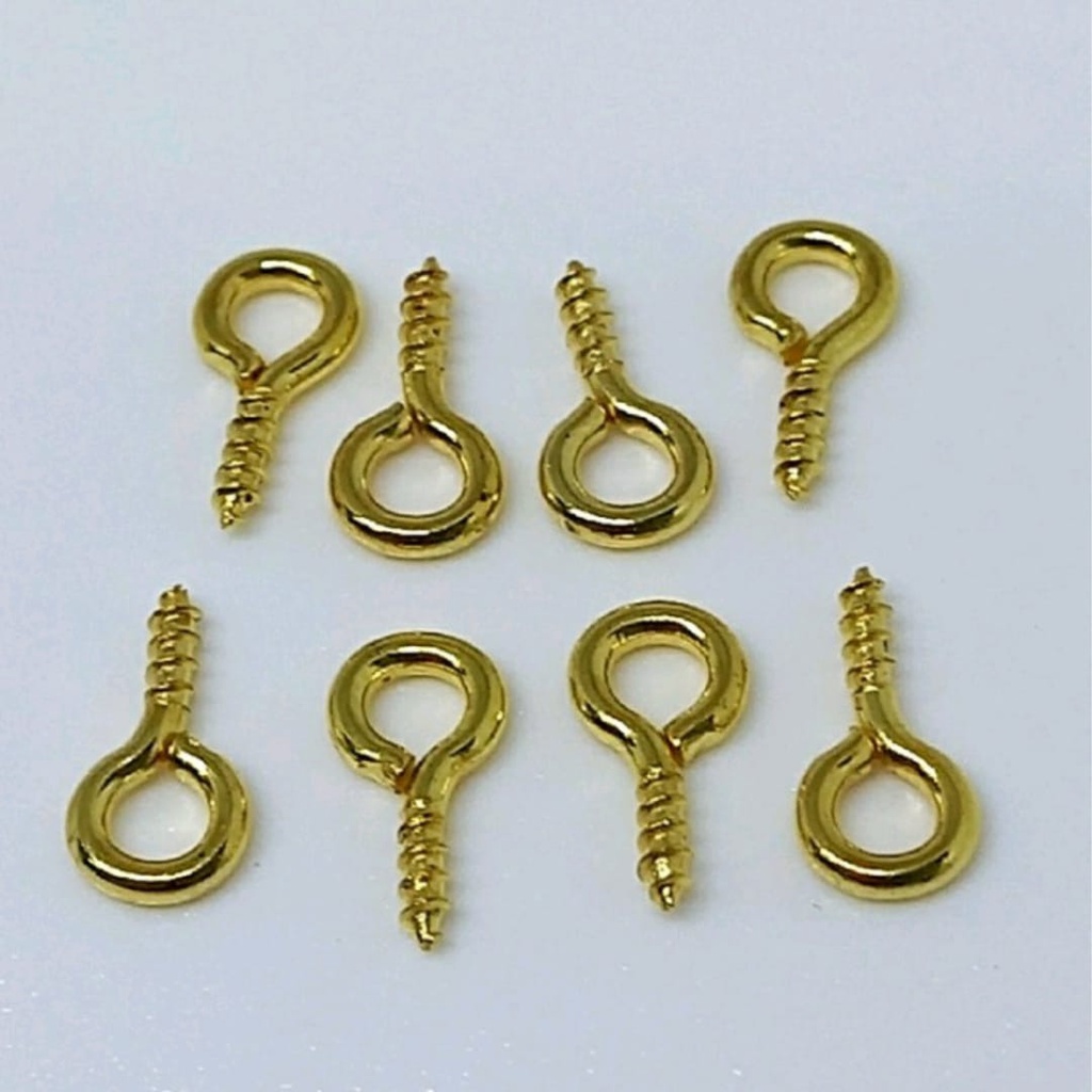 Mini Pitão Rosca - 5x10mm Dourado - 50pçs. | Shopee Brasil