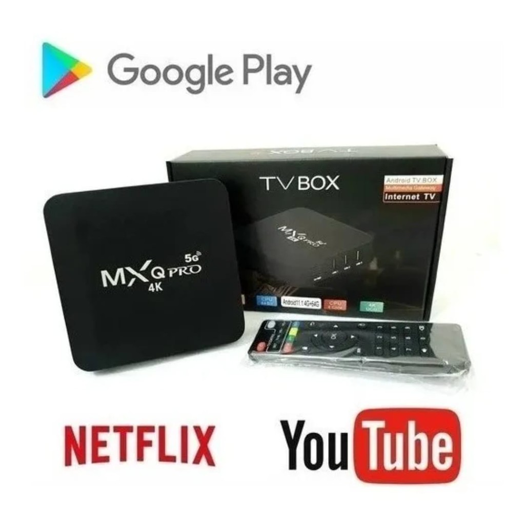 TV BOX MXQ 4K 5G Transforme Sua Tv Em Smart Tv Box | Shopee Brasil