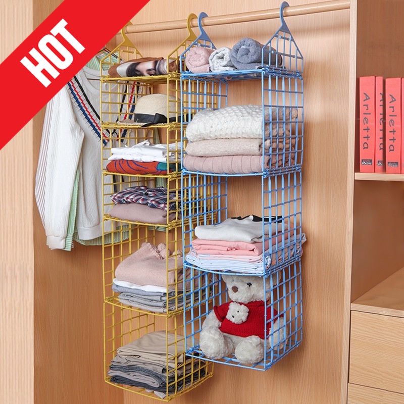 Cesta Suspensa De Várias Camadas Para Guarda-Roupa/Organizador ...