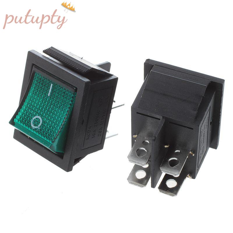 Interruptor Dpst Dpst Com Claro Verde 16a / 250v 20a / 125v Ac | Shopee ...