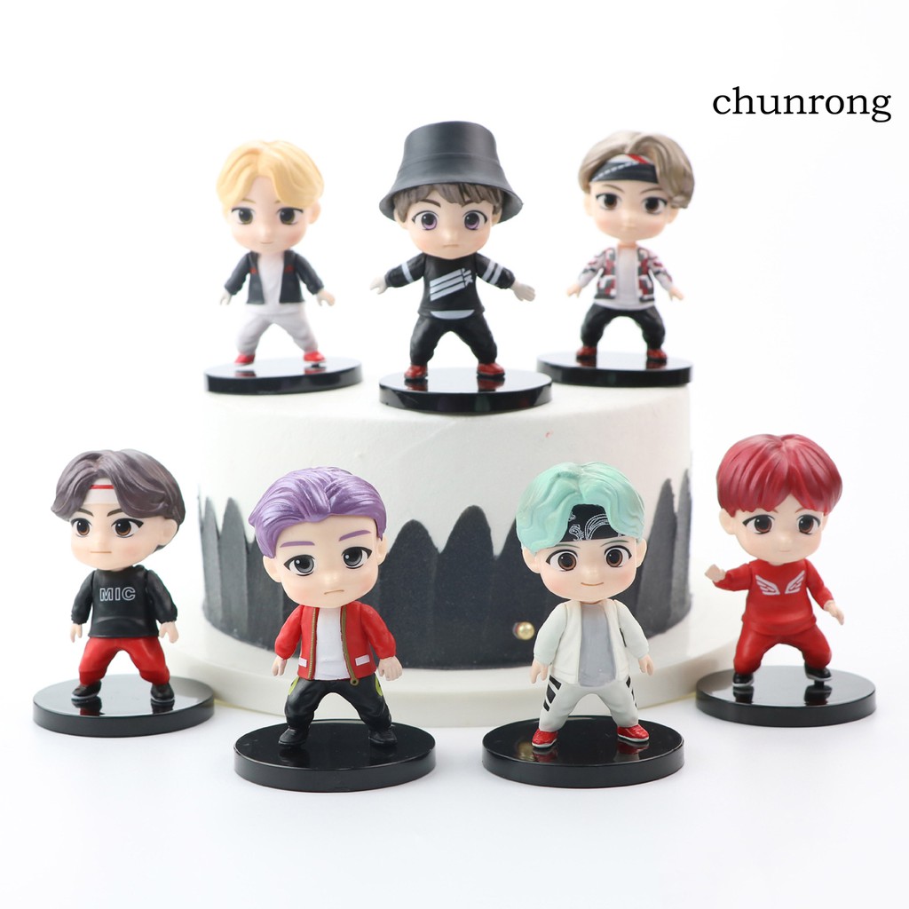 CR + 7 Pçs/Conjunto Bonecos Miniaturas Infantis Do BTS/Bangton/Meninos ...