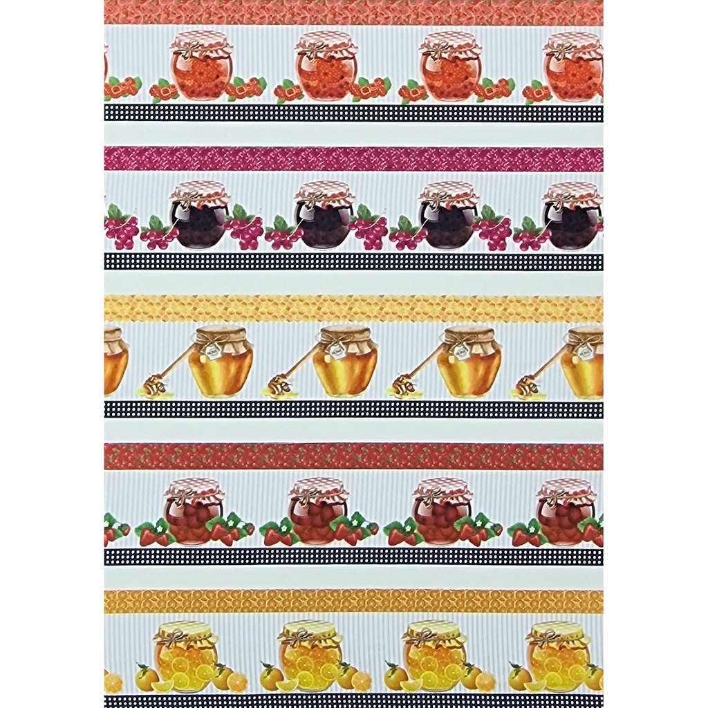 Tricoline Digital Barrado Potes Compota 100%Alg 50cm x 1,50m | Shopee ...