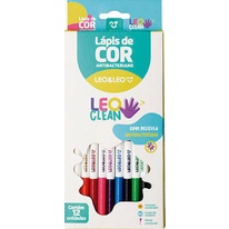 LAPIS ANTIBACTERIANO 12 CORES LEO CLEAN - LEO & LE | Shopee Brasil