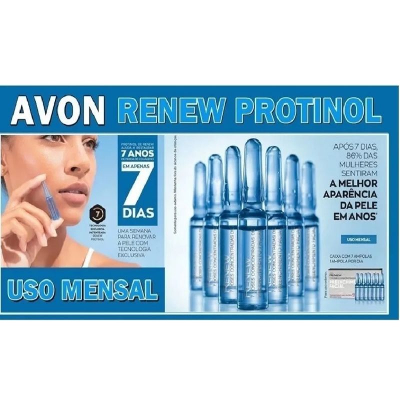 Doses Concentradas de Preenchimento Facial Protinol 7x1,3ml Avon ...