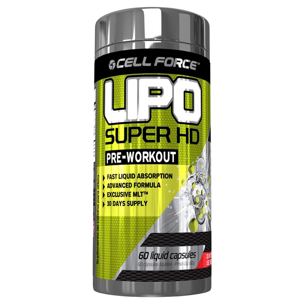 LIPO SUPER HD PRE-WORKOUT 60 CAPSULAS - CELL FORCE | Shopee Brasil