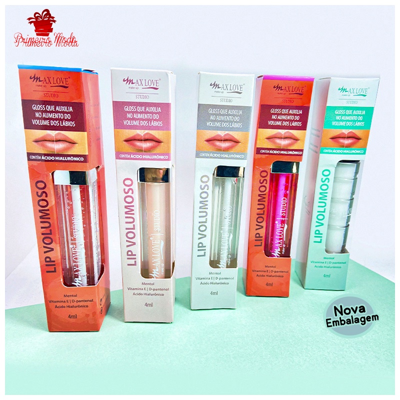 Gloss Lip Volumoso Max Love Aumenta Volume Dos Lábios Brilhante