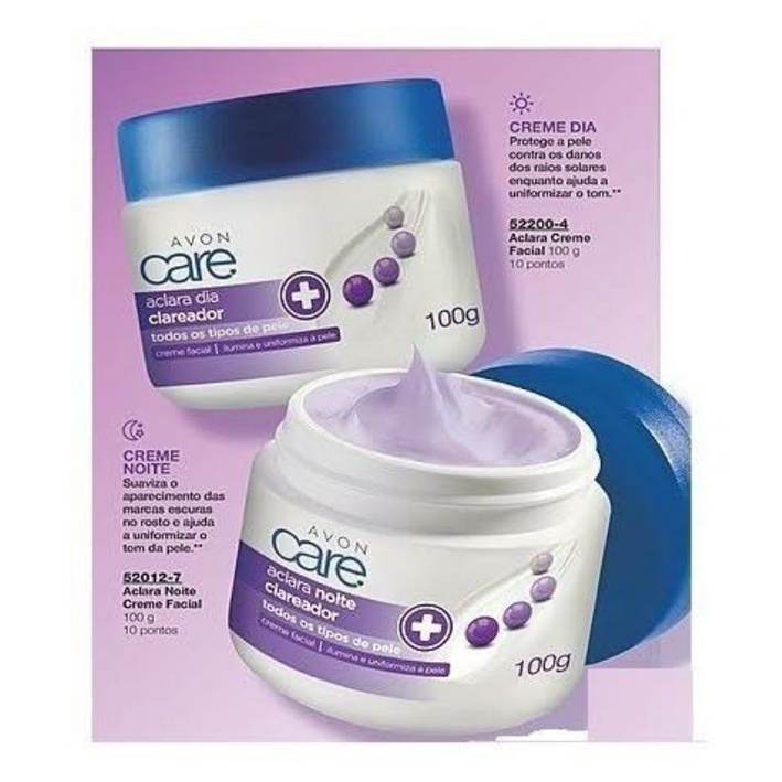 Avon Care Aclara creme facial clareador 100g | Shopee Brasil