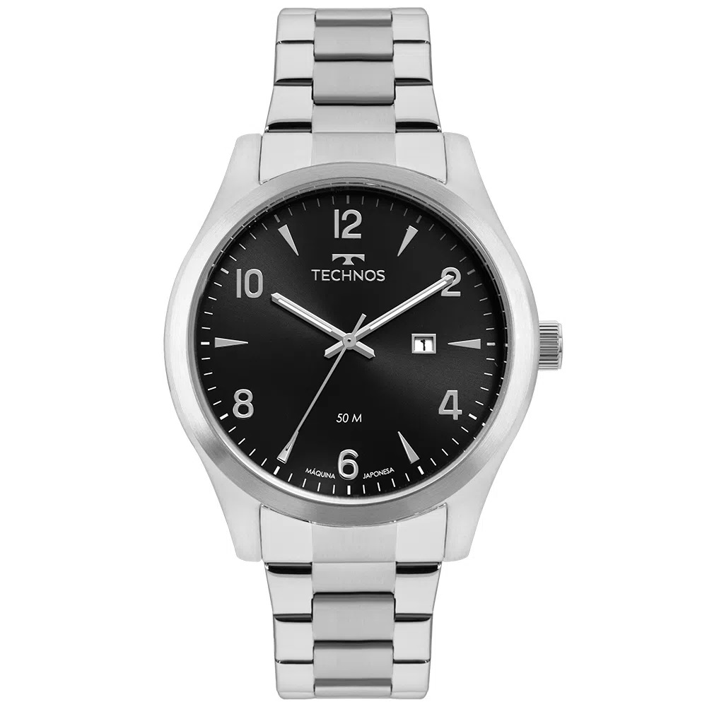 Relógio Masculino Technos Classic Steel Prata 2115MRBS/1P | Shopee Brasil