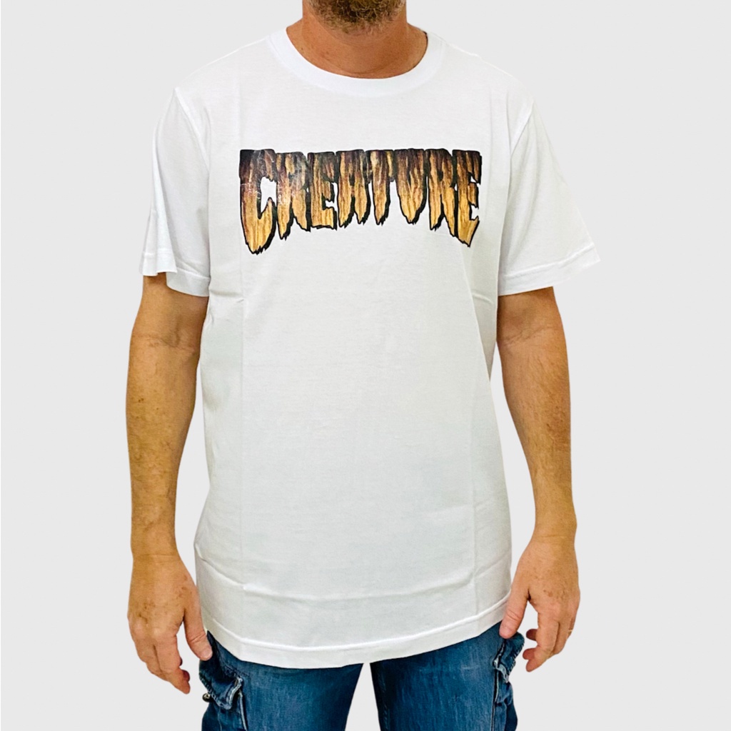 Camiseta Creature Logo Rust Branco | Shopee Brasil