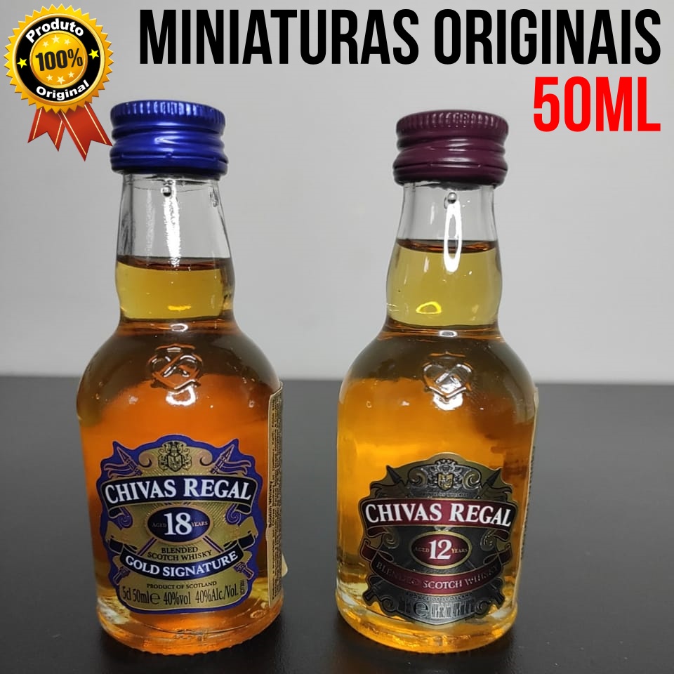 Mini Whisky Chivas 12 Anos + Mini Whisky 18 anos 50ml | Shopee Brasil