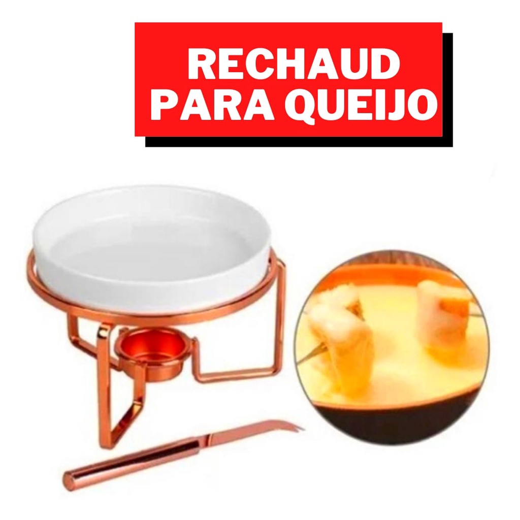 Rechaud Porcelana Para Queijo Brie Rose com Faca Brinde | Shopee Brasil
