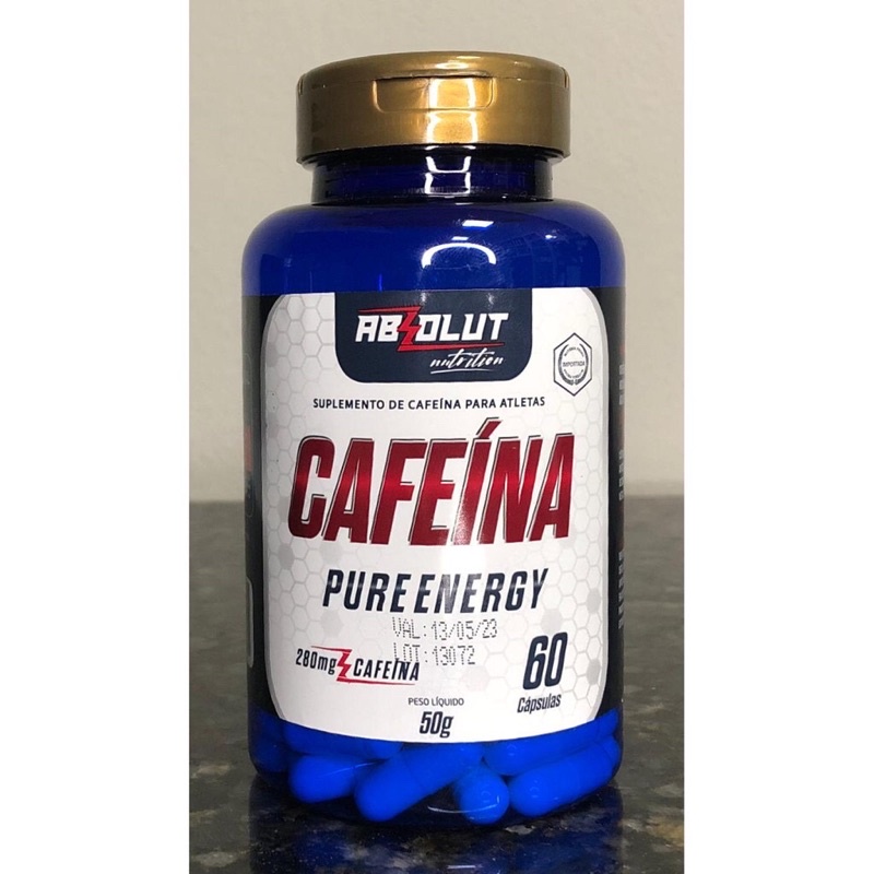 Cafeína Cápsula 280mg por Pílula 1x ao dia- 60 Cápsulas - Absolut ...
