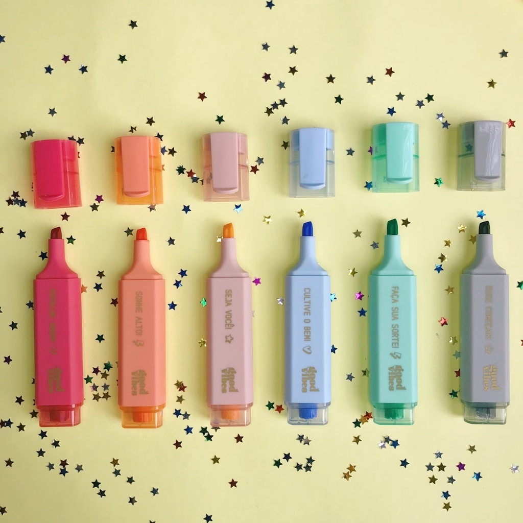 Marca texto good vibes | marca texto colorido | marca texto jocar ...