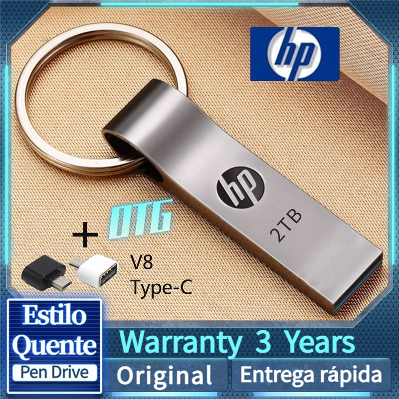 Hp 2TB Pen drive Usb 3.0 de alta velocidade USB Drive Original com ...